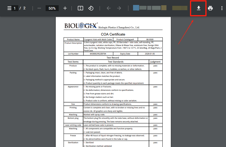 Instant COA Access Now Available Biologix Group Limited