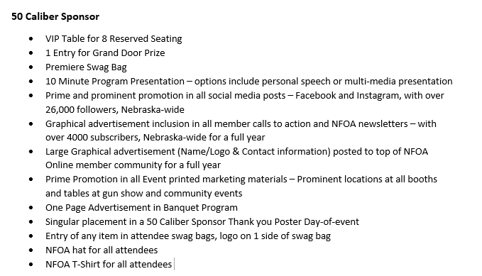 Save the Date - NFOA 20th Anniversary Banquet and Range Day!