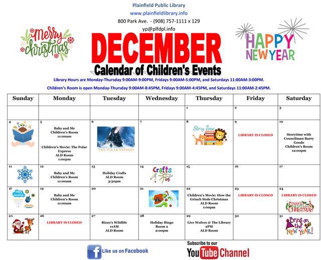 Plainfield Public Library Newsletter Archive - December 2022